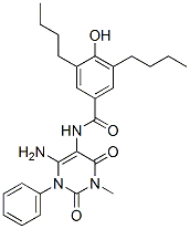 Benzamide, N-(6-amino-1,2,3,4-tetrahydro-3-methyl-2,4-dioxo-1-phenyl-5-pyrimidinyl)-3,5-dibutyl ...