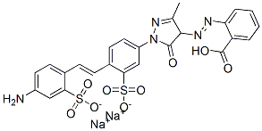 disodium hydrogen 2-[[1-[4-[2-(4-amino-2-sulphonatophenyl)vinyl]-3-sulphonatophenyl]-4,5-dihydro ...