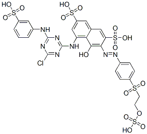 4-[4-(3-Sulfoanilino)-6-chloro-1,3,5-triazine-2-ylamino]-5-hydroxy-6-[4 ...