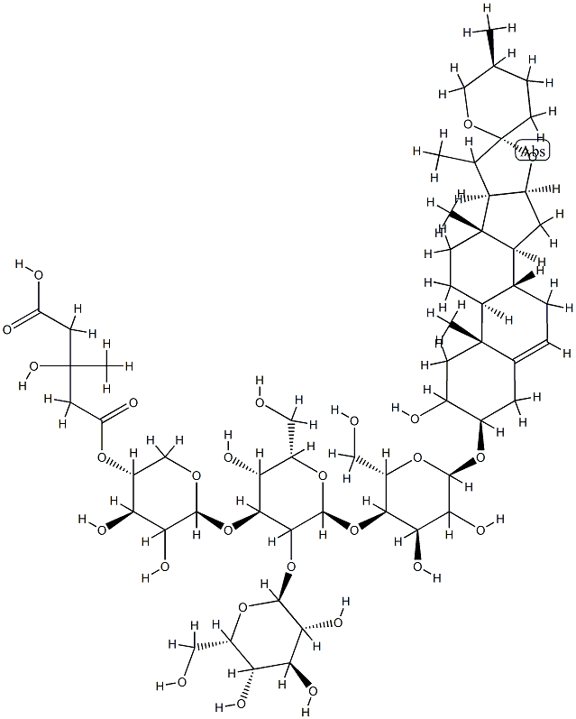 [(25R)-2α-Hydroxyspirost-5-en-3β-yl]4-O-[2-O-(β-D-glucopyranosyl)-3-O-[4-O-(4-carboxy-3-hydroxy ...