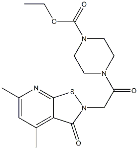 Ethyl 4-(2-(4,6-dimethyl-3-oxoisothiazolo[5,4-b]pyridin-2(3H)-yl)acetyl)piperazine-1-carboxylate ...